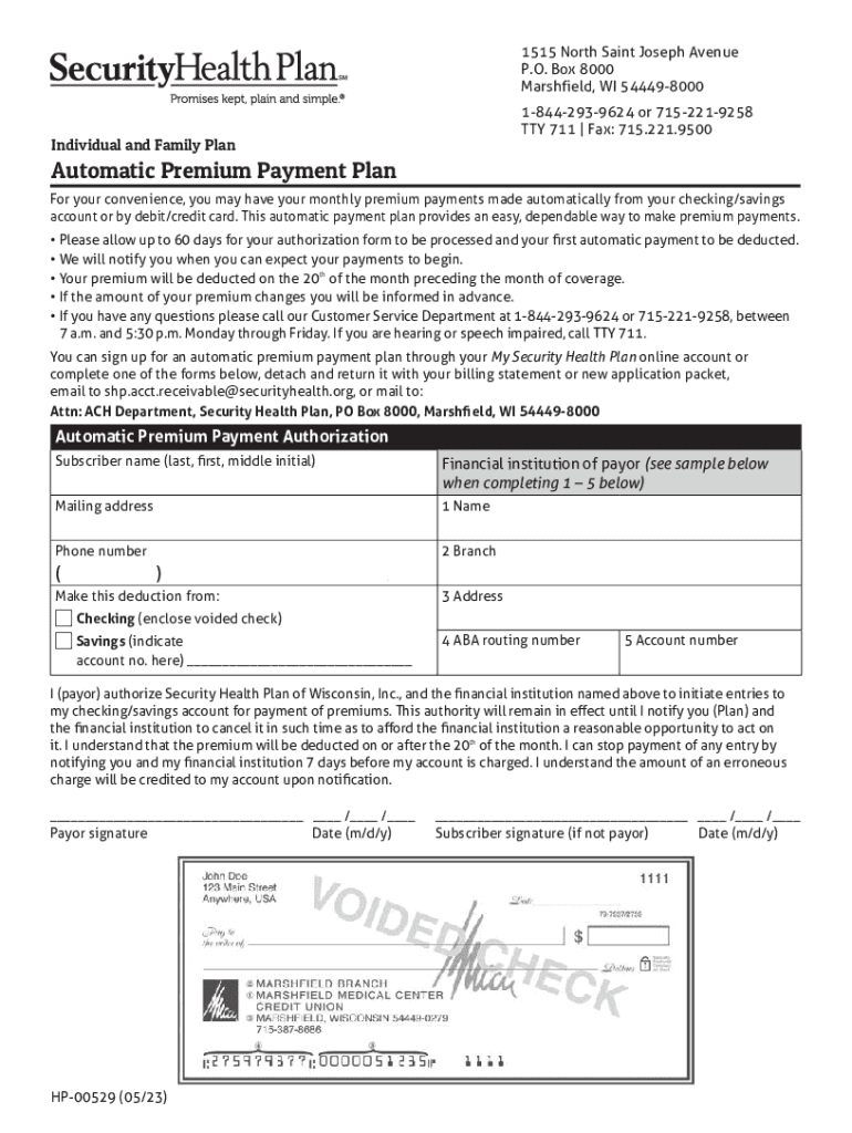 Fillable Online 1515 North Saint Joseph Avenue PO Box 8000 Marshfield ...