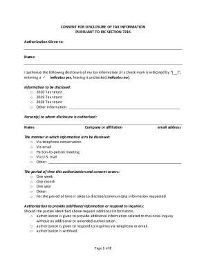 Fillable Online Section 7216 Guidance and Sample Consent Forms Fax ...