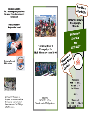 Fillable Online Cub Scouts/Scouts BSA, Venturing Crew Fax Email Print ...