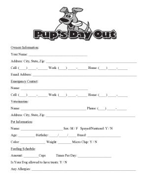 Fillable Online 24PetWatch Microchip Registration Form Fax Email Print ...