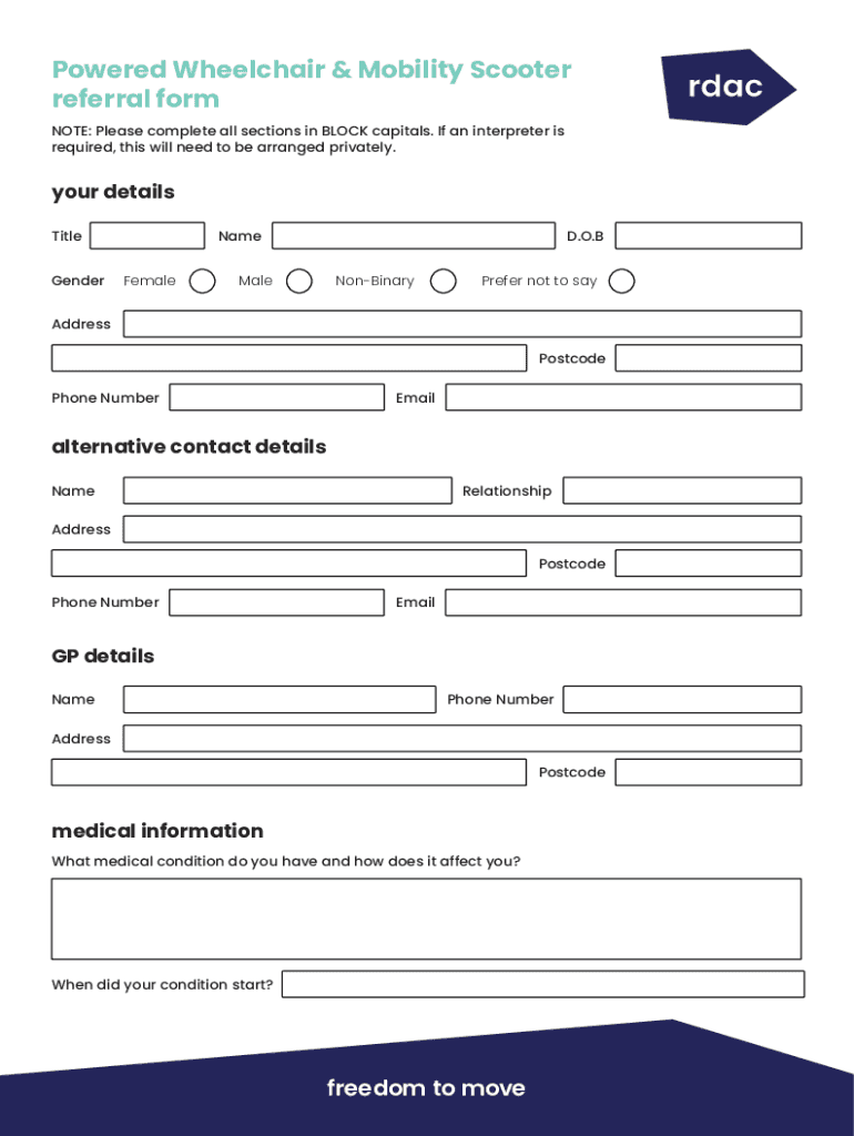 Fillable Online It's not a Wheelchair It's not a Power Chair It's ...