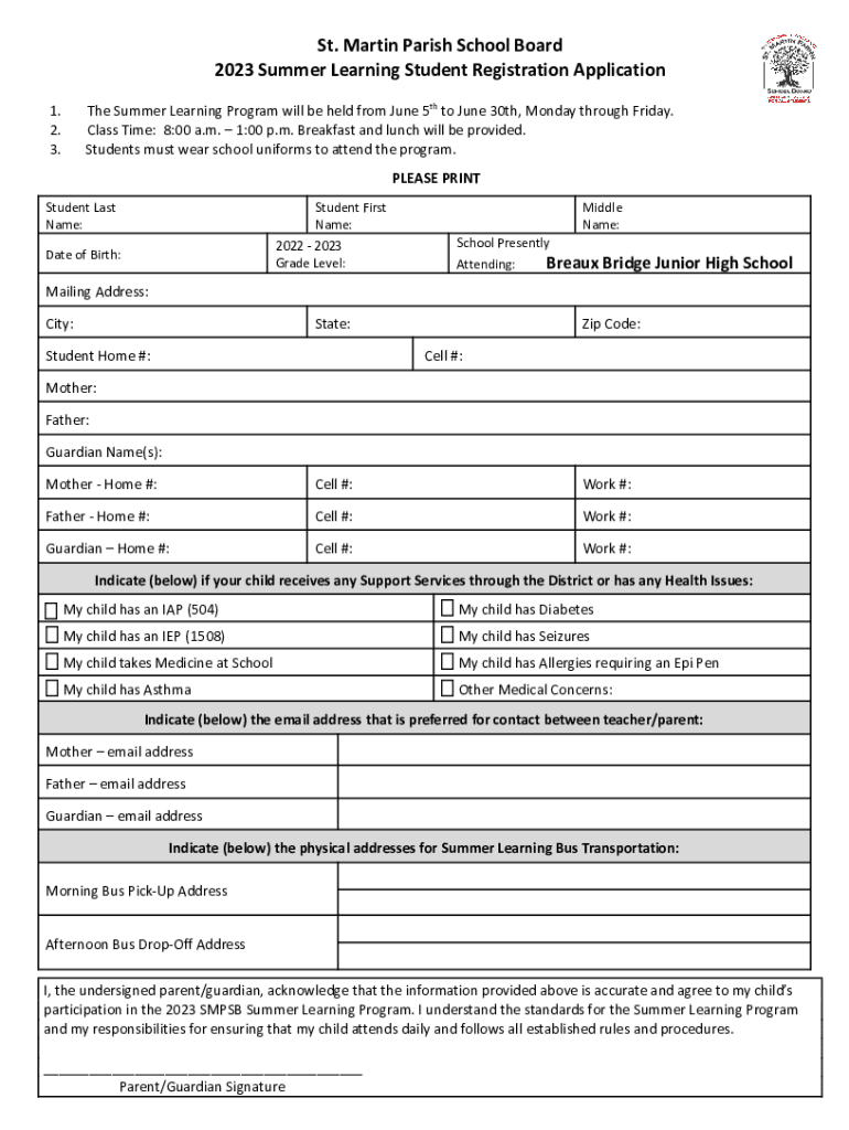 Fillable Online Academic Summer School and Summer Remediation ... Fax ...