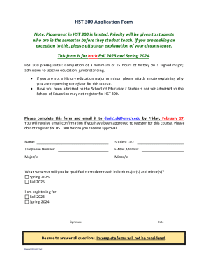 Fillable Online History 300 Registration Form Fax Email Print - pdfFiller