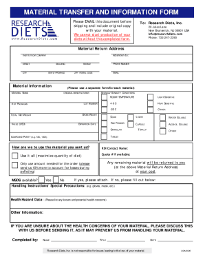 Fillable Online Instructions for the Electronic Material Transfer ...