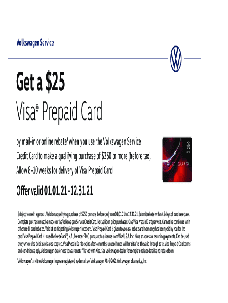 Fillable Online The Volkswagen Service Credit Card Fax Email Print ...