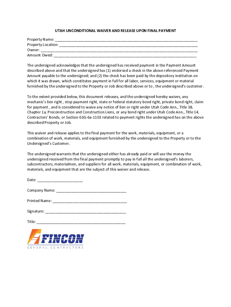 Fillable Online Sample Contract - Exhibit D - Lien Waiver Forms.pdf Fax ...