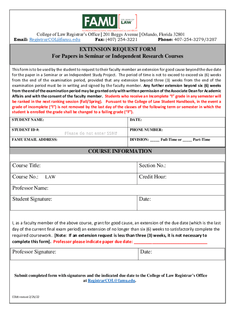 Fillable Online law famu research associate registration form Fax Email ...