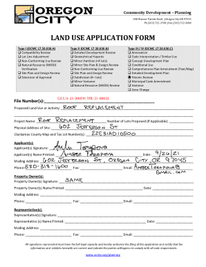 Fillable Online Fillable Online LAND USE APPLICATION FORM Fax Email ...