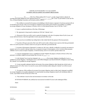 Fillable Online certificate with respect to tax-exempt Fax Email Print - pdfFiller