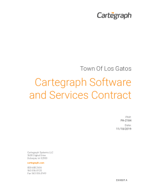 Fillable Online Cartegraph Software and Services Contract Fax Email ...