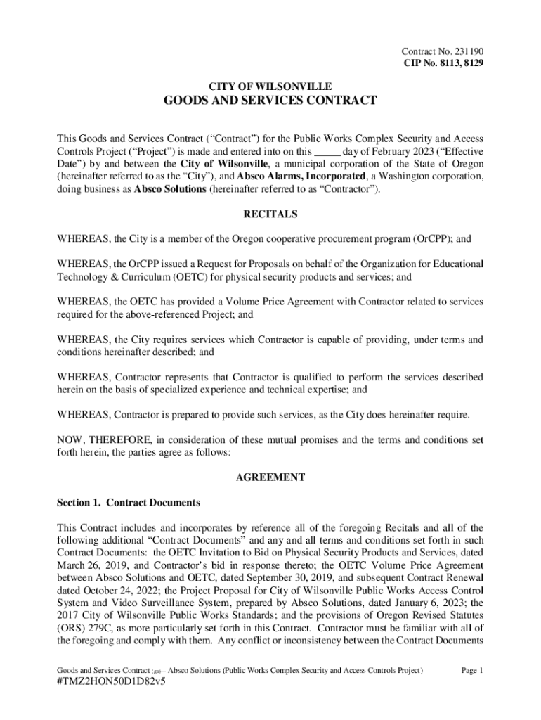 Fillable Online Public Works Operations Complex CIP 8113 - City of Wilsonville Fax Email Print ...