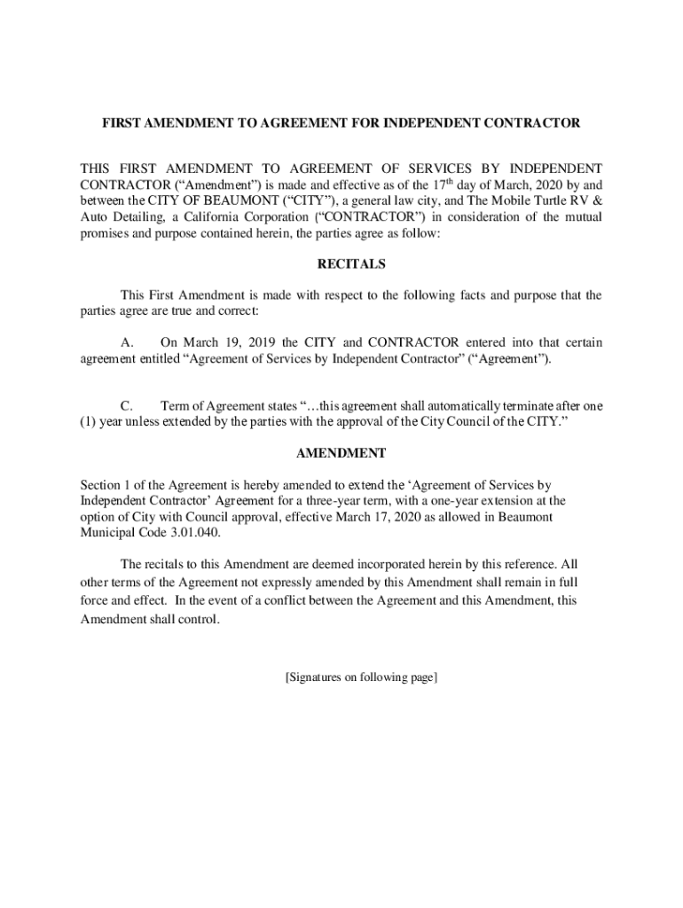 Fillable Online First Amendment to Salary Continuation Agreement with ...