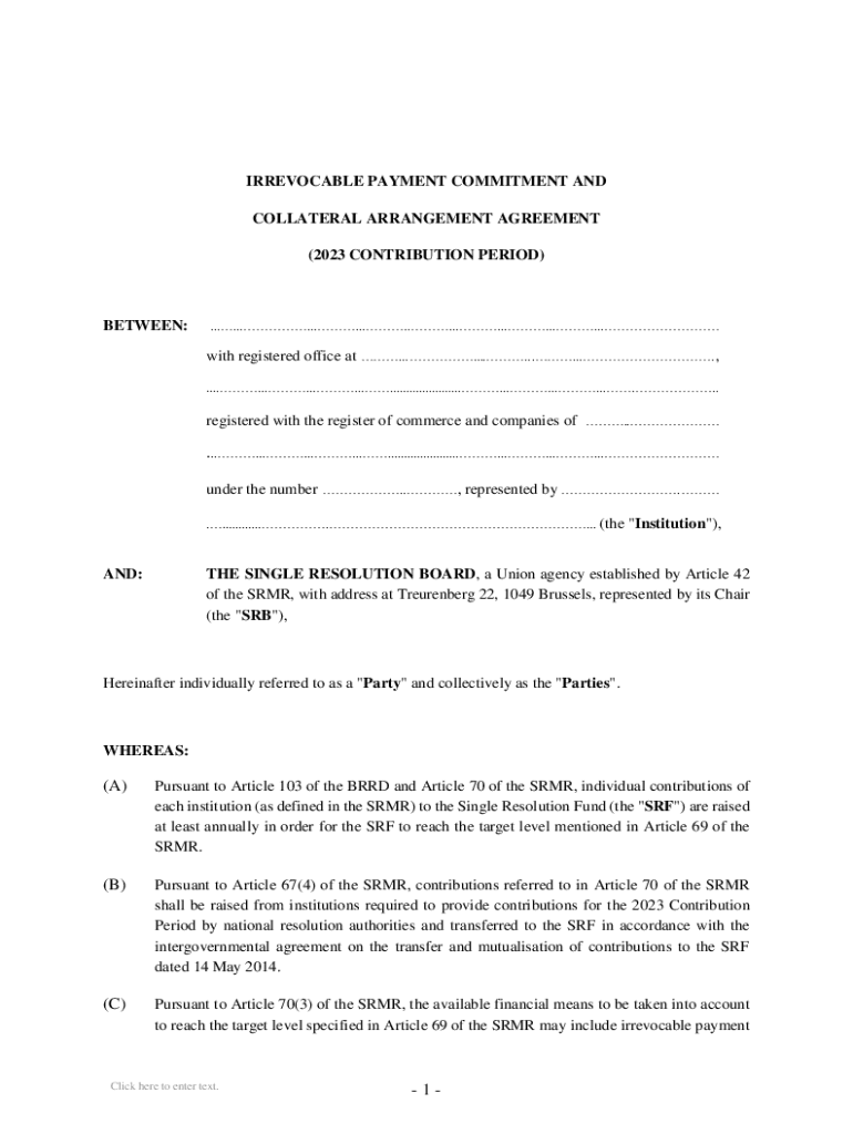 Fillable Online irrevocable payment commitment and collateral ... Fax ...