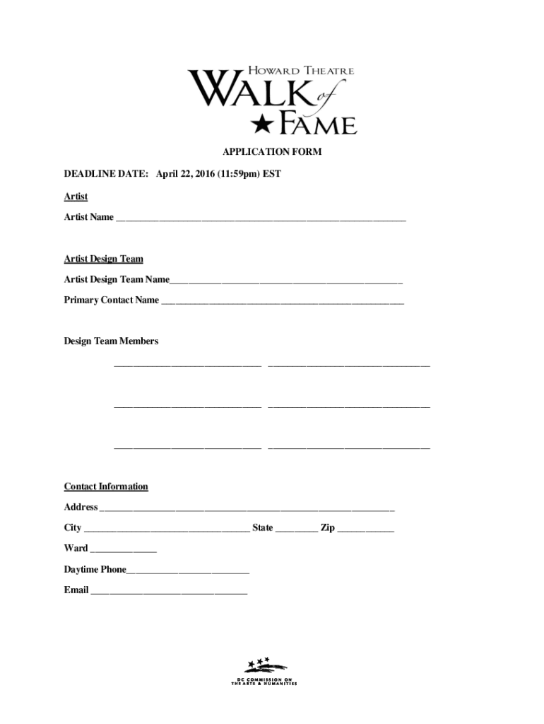 Fillable Online dcarts dc How to design an art-science program? Self-reported ... Fax Email ...