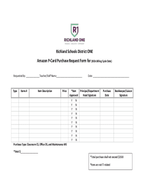 Fillable Online Amazon P-Card Purchase Request Form. ... Fax Email ...