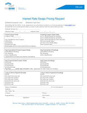 Fillable Online Interest Rate Swaps Pricing Request.docx Fax Email ...