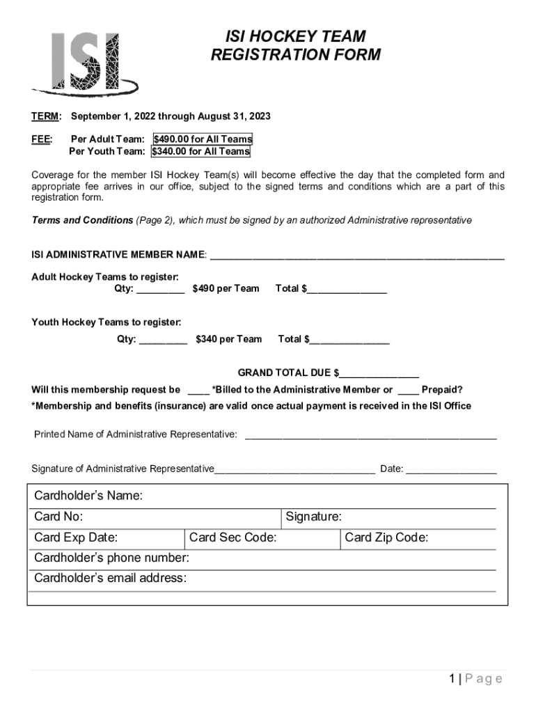 Fillable Online Hockey-Team-Registration-Form. ... Fax Email Print - pdfFiller