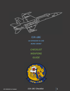 Fillable Online CHECKLIST WEAPONS GUIDE Fax Email Print - pdfFiller