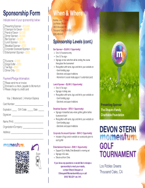 Fillable Online How to Create a Sponsorship Form Template Fax Email ...