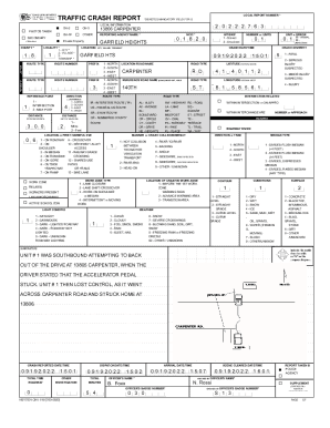 Fillable Online uniform police traffic accident report key Fax Email ...