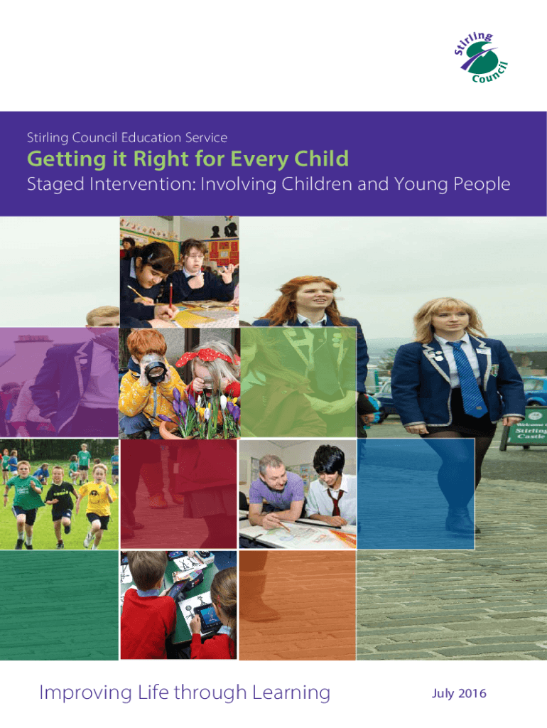 Fillable Online Getting it Right for Every Child - Staged Intervention ...