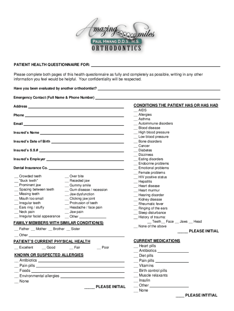 Fillable Online Instructions for Patient Health Questionnaire (PHQ) and ...