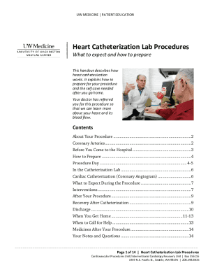 Fillable Online healthonline washington Right Heart Catheterization ...