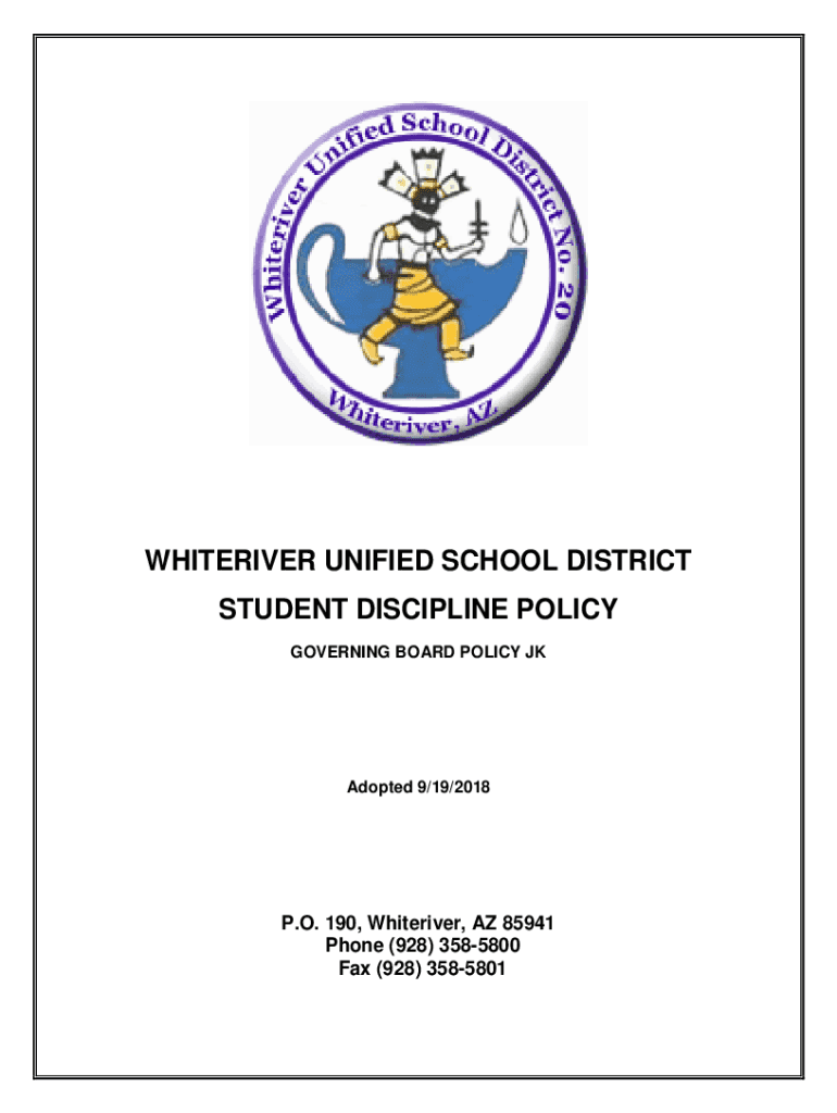 Fillable Online WUSD Student Discipline Policy Approved ... Fax Email ...