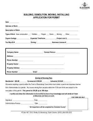 Fillable Online Application for Building Permit Property Location Fax ...