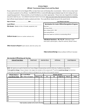 Fillable Online Officials Report and Pay Sheet.xlsx Fax Email Print ...
