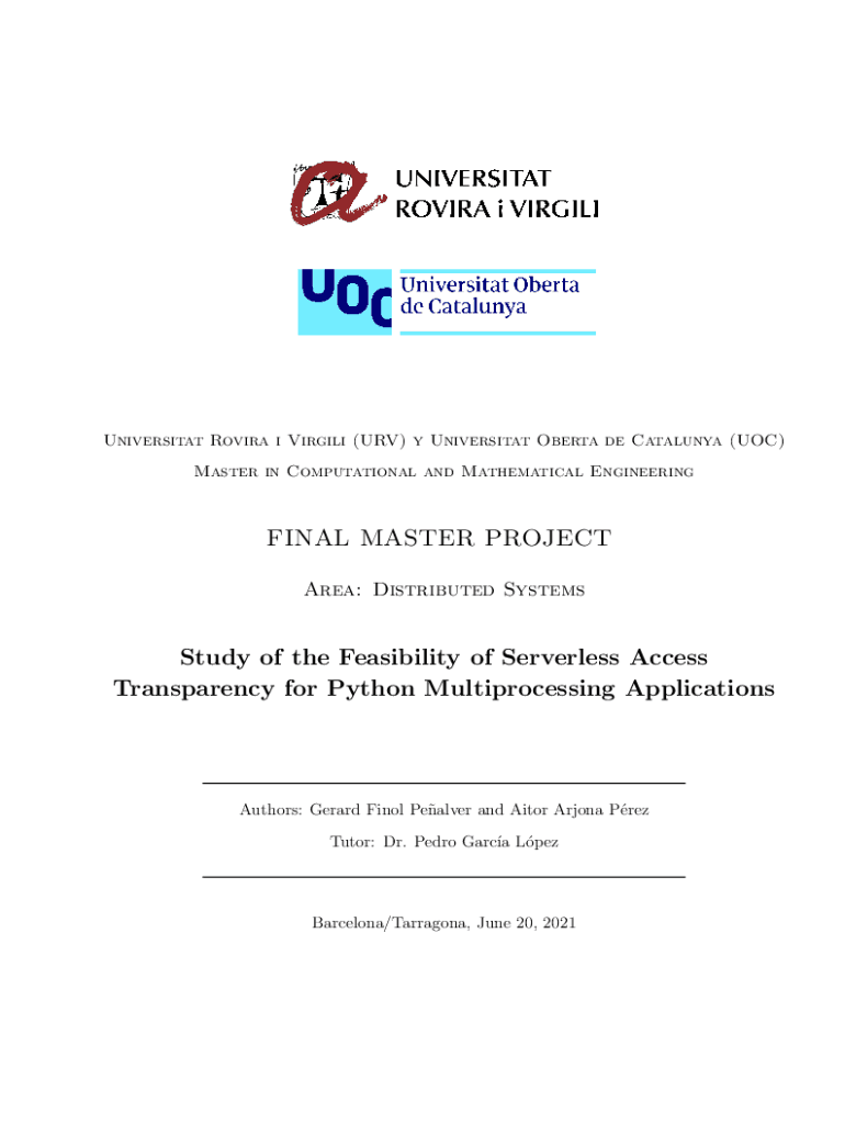 Fillable Online openaccess uoc University Master's Degree in ...