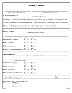 Fillable Online Delegation of Authority Form.doc Fax Email Print ...