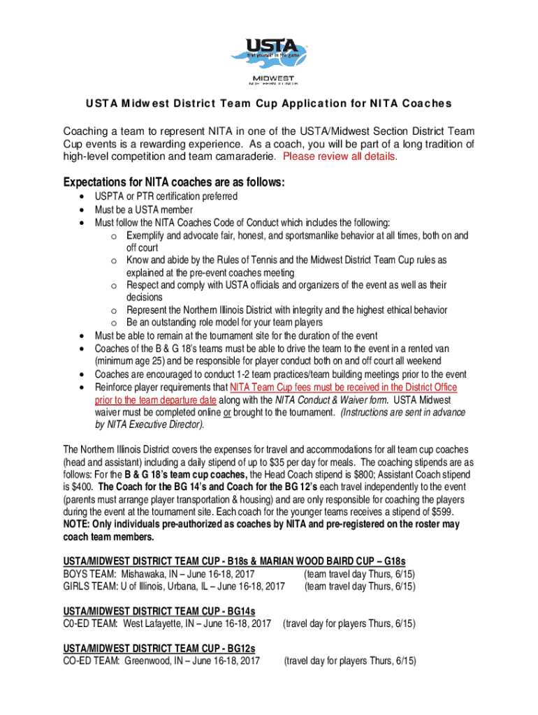 Fillable Online Level 4 Closed: Midwest Section District Team Cup B18 - USTA / Fax Email Print ...