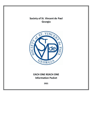 Fillable Online Society of St. Vincent de Paul Georgia EACH ONE REACH ...
