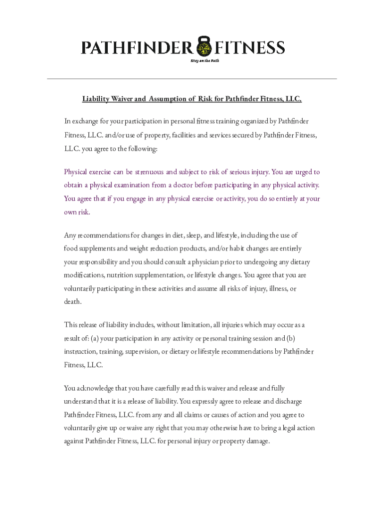 Fillable Online Participant Agreement, General Release, and Assumption ... Fax Email Print ...