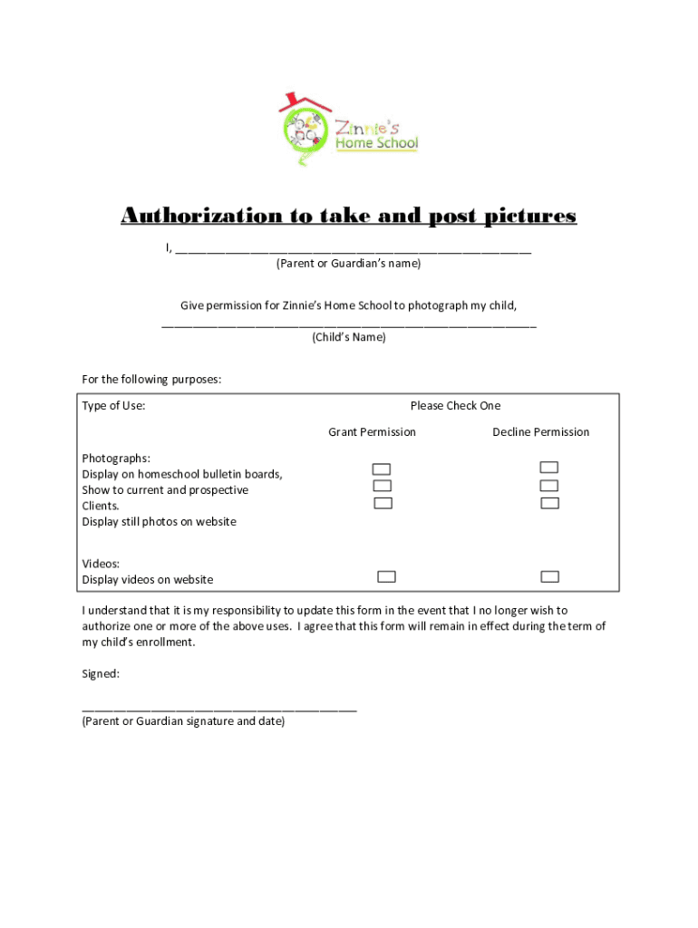 Fillable Online Authorization to take and post pictures - cloudfront ...