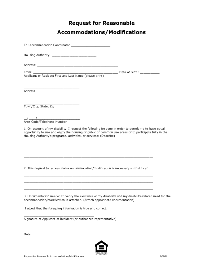 Fillable Online request-for-reasonable-accommodation-modification-form. ... Fax Email Print ...