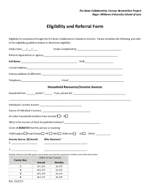 Fillable Online Pro Bono ELR Forms - RWU Law - Roger Williams ...