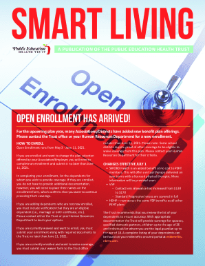 Fillable Online OPEN ENROLLMENT HAS ARRIVED! Fax Email Print - pdfFiller