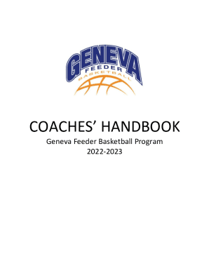 Fillable Online COACHES' HANDBOOK - SportsEngine Fax Email Print ...