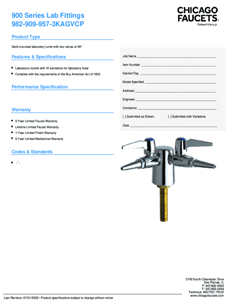 Fillable Online Deck-mounted laboratory turret with two valves at 90 ...