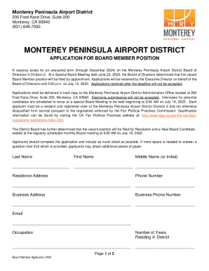 Fillable Online Application for Board Member Position.docx Fax Email ...