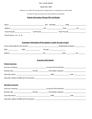 Fillable Online Patient Information (Please fill in all blanks) Fax Email Print - pdfFiller