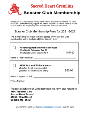 Fillable Online Schools, Booster Clubs Try to Make Relationship Work ...