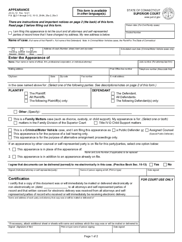 Fillable Online Get Filling Out And Filing An Appearance Form Fax Email Print - pdfFiller