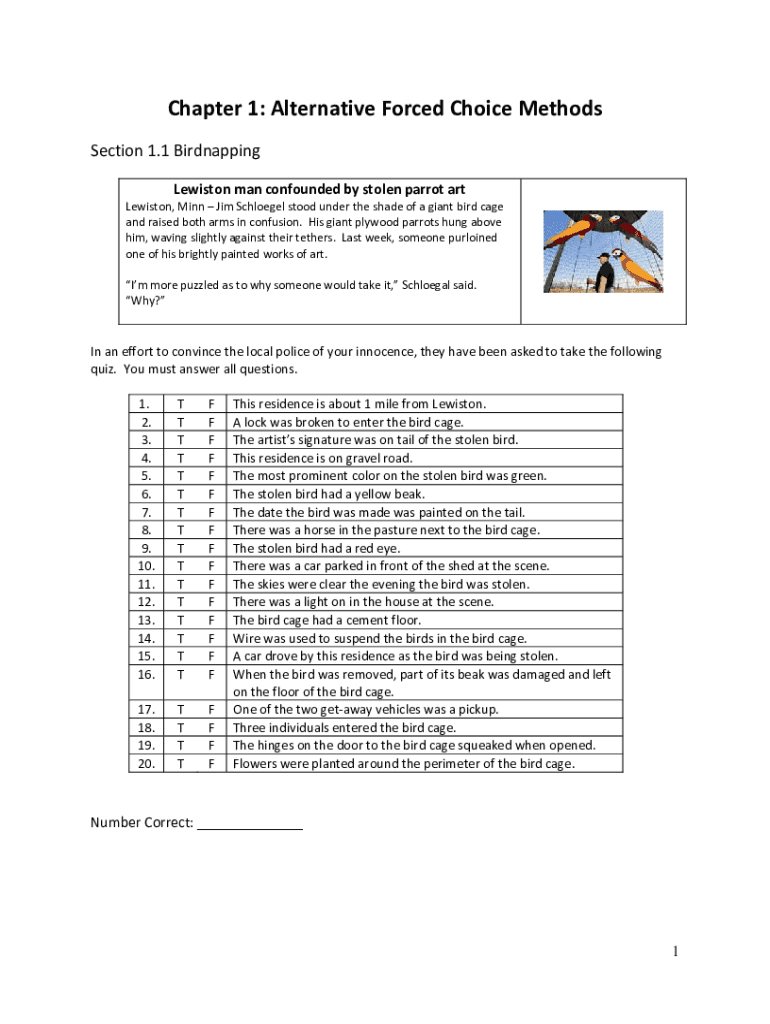 Fillable Online course1 winona Chapter 1: Alternative Forced Choice ...