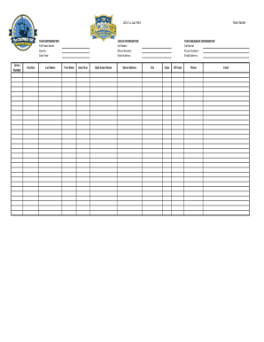 Fillable Online ROSTER FORM Fax Email Print - pdfFiller