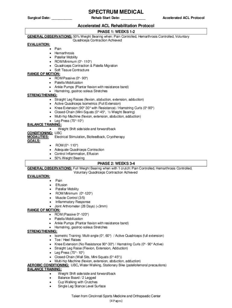 Fillable Online Rehabilitation Protocol for Anterior Cruciate Ligament ...
