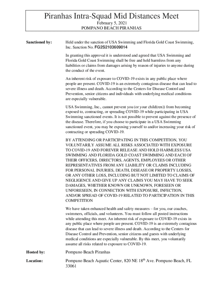 Fillable Online Piranhas Intra-Squad Mid Distances Meet Fax Email Print ...