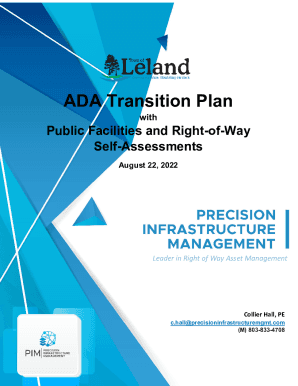 Fillable Online ADA Transition Plan for Facilities within the Public ...